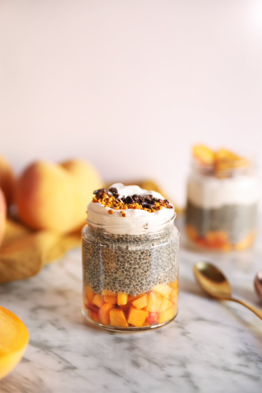 Spiced Peach Chia Pudding