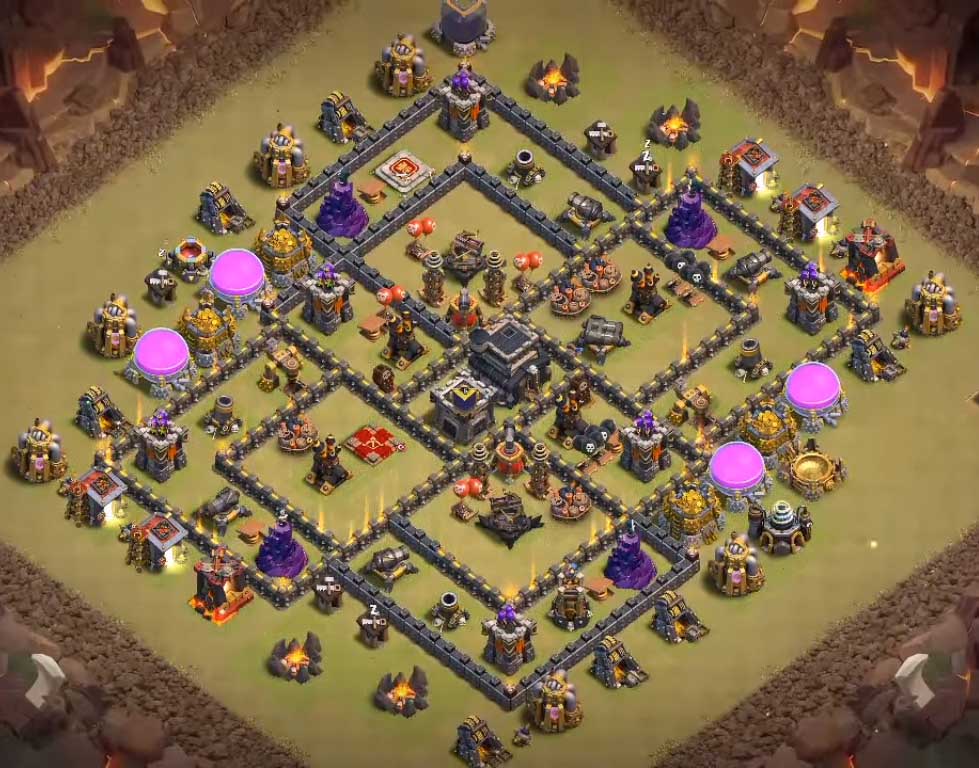 Base Th 9 Terkuat Anti Bintang 3 : Best Th9 War Base Layouts With Links ...