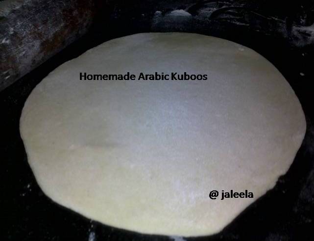 Cook Book Jaleela: How to make Kuboos - Arabic Kuboos - Arabic Bread