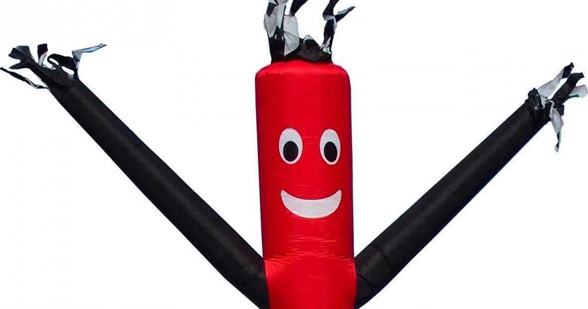 Star Advertising Balloons and Searchlights: 20ft Air Dancer Red with ...