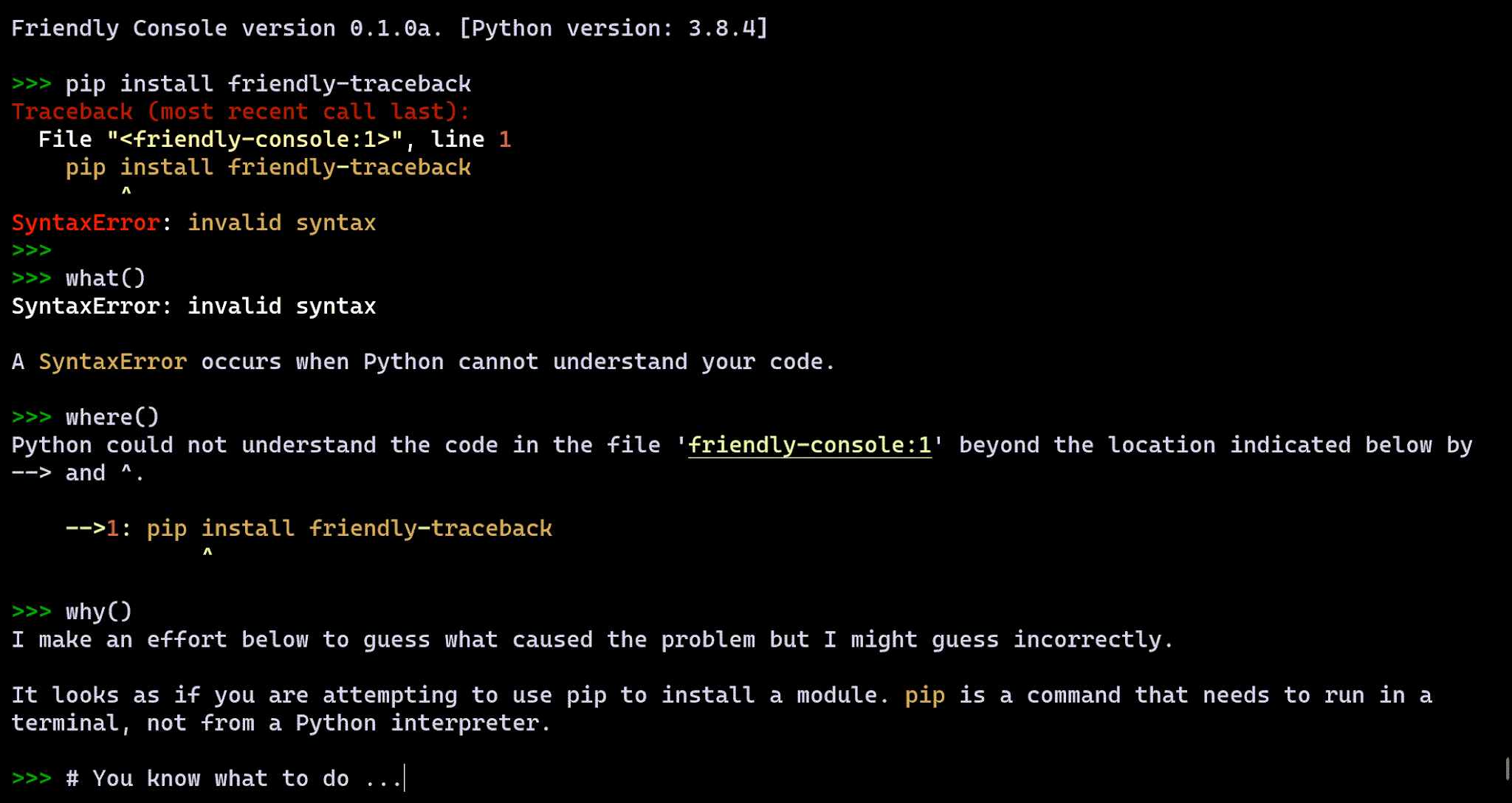 Only Python: Friendly-traceback is now in beta