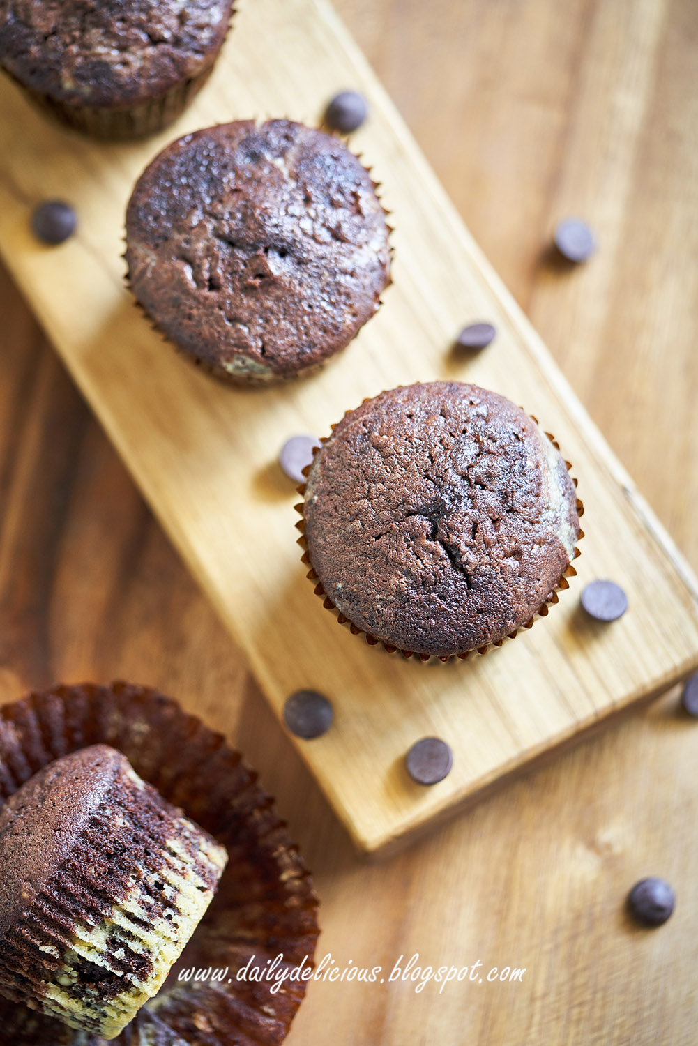 dailydelicious: Chocolate Cheese Cupcake