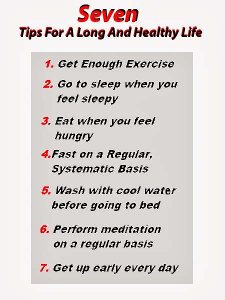 Healthy Life tips : Seven Tips For A Long And Healthy Life ~ Best Fitness