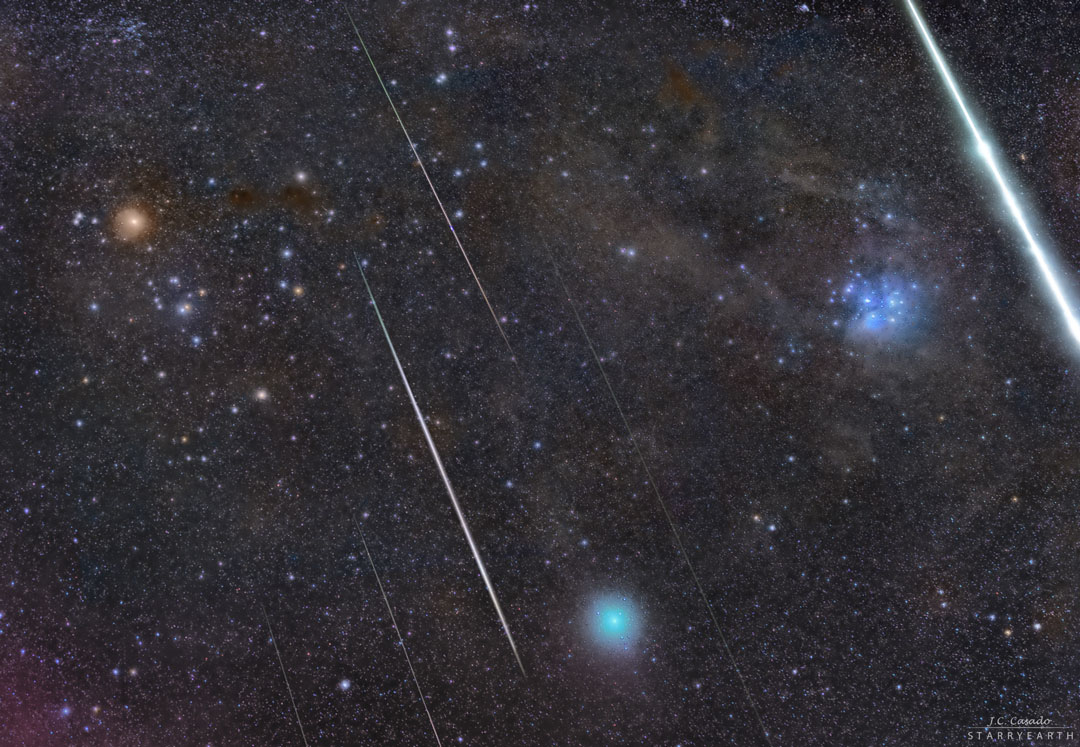 Bintang, Meteor, dan Komet di Taurus - APOD Indonesia