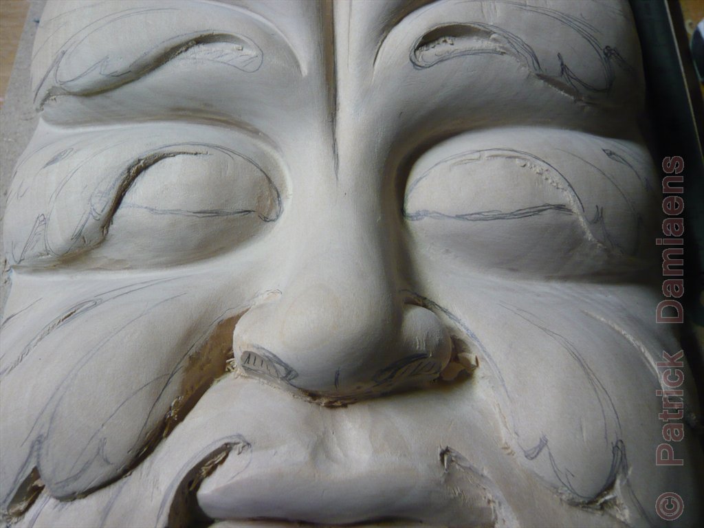 ORNAMENTAL WOODCARVER Patrick Damiaens: CARVING A GREEN MAN | Creating ...