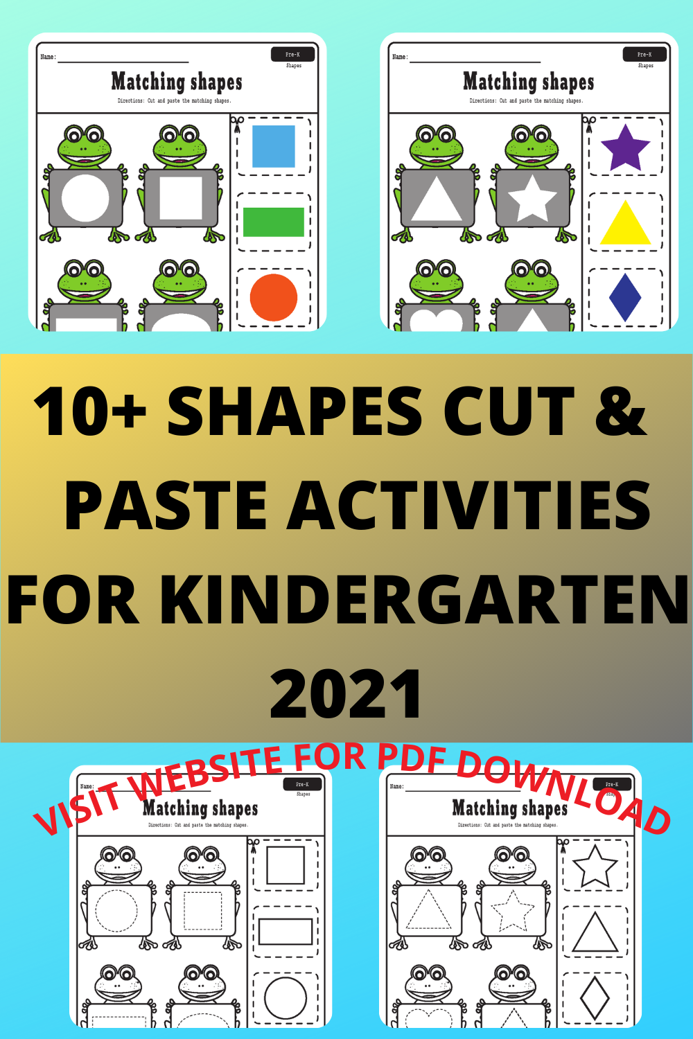 Shapes Cut And Paste Kindergarten Activities And PDF 2021 Shapes Cut And Paste Kindergarten Activities And PDF 2021