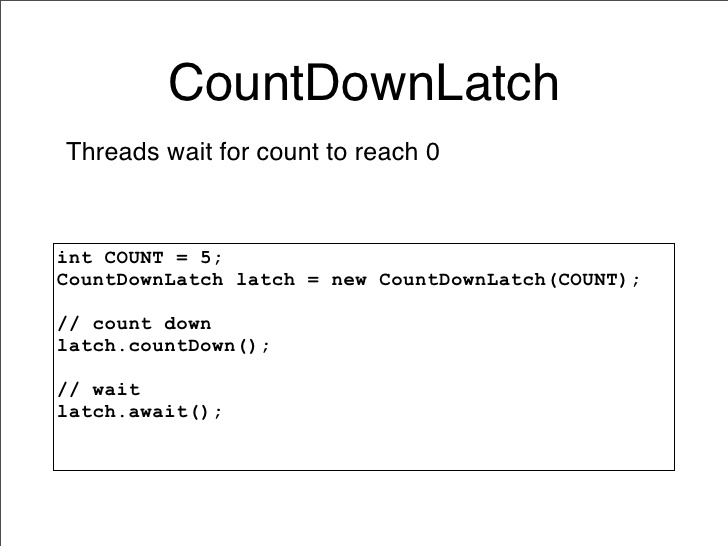 Java Countdownlatch Example(转) Csdn博客