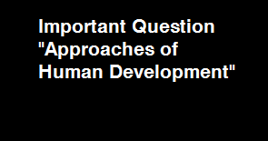 Important Question "Approaches of Human Development" ~ Top Class Notes