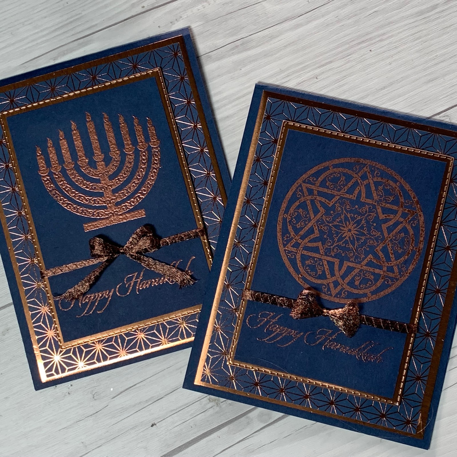 Hanukkah Card using Stampin' Up! Brightly Gleaming | Stamped Sophisticates
