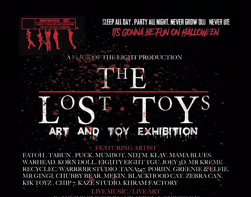 "THE LOST TOYS" Art & Toy Exhibition @ Bang Bang Room (Oct 31-Nov 13)