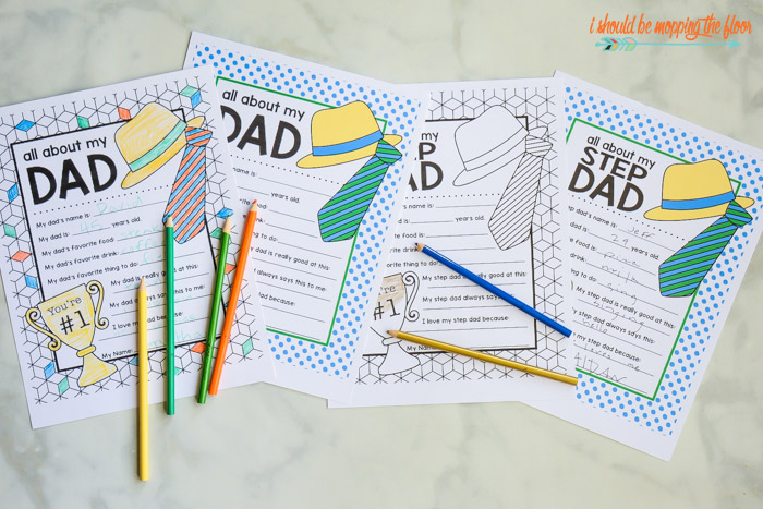 Free Fathers Day Printable Questionnaire I Should Be Mopping The Floor