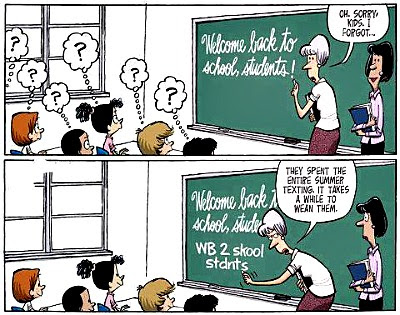 Student Texting In Class Funny