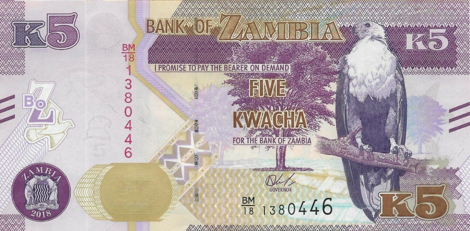 Bank Notes of the World: Bank note from Zambia