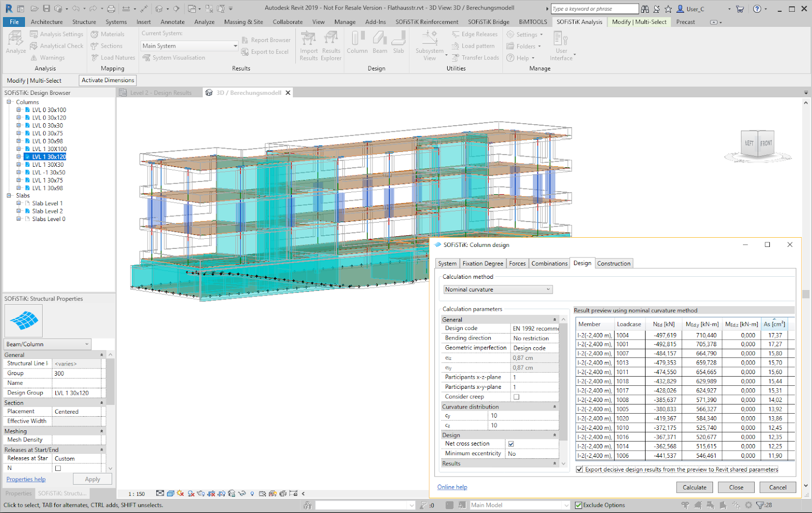 Revit Add-Ons: SOFiSTiK Analysis + Design