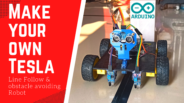 Arduino obstacle avoidance line follower robot projects 2021