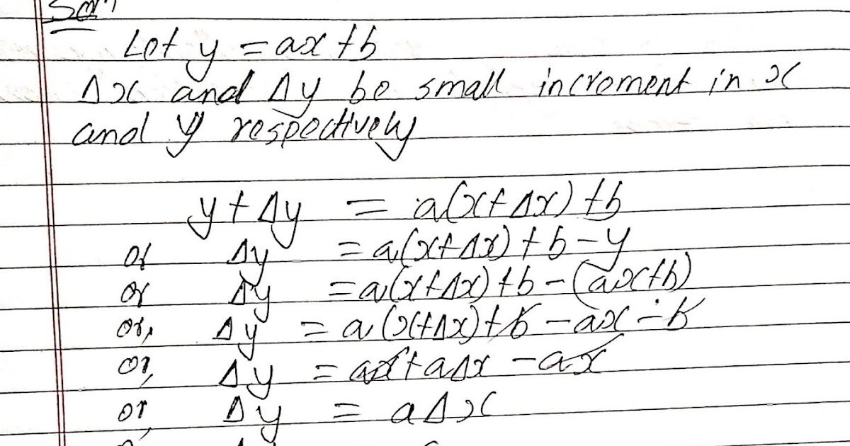 Find derivative of ax+b using first principle/definition.Solved with video explanation. - 👁 ...