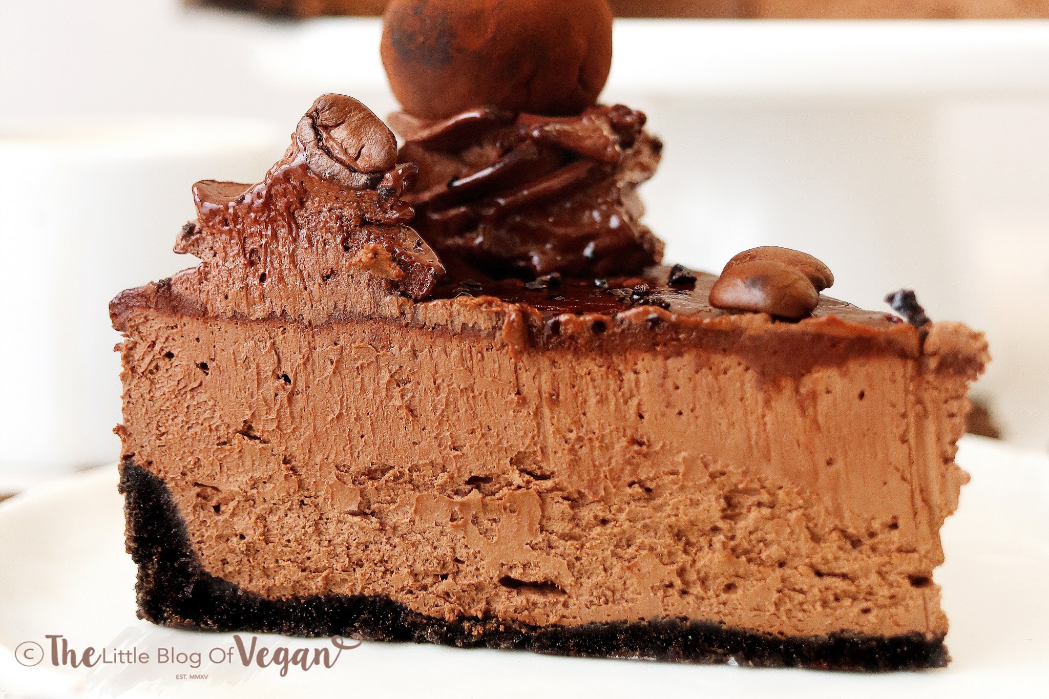 No-Bake Coffee Cheesecake | The Little Blog Of Vegan