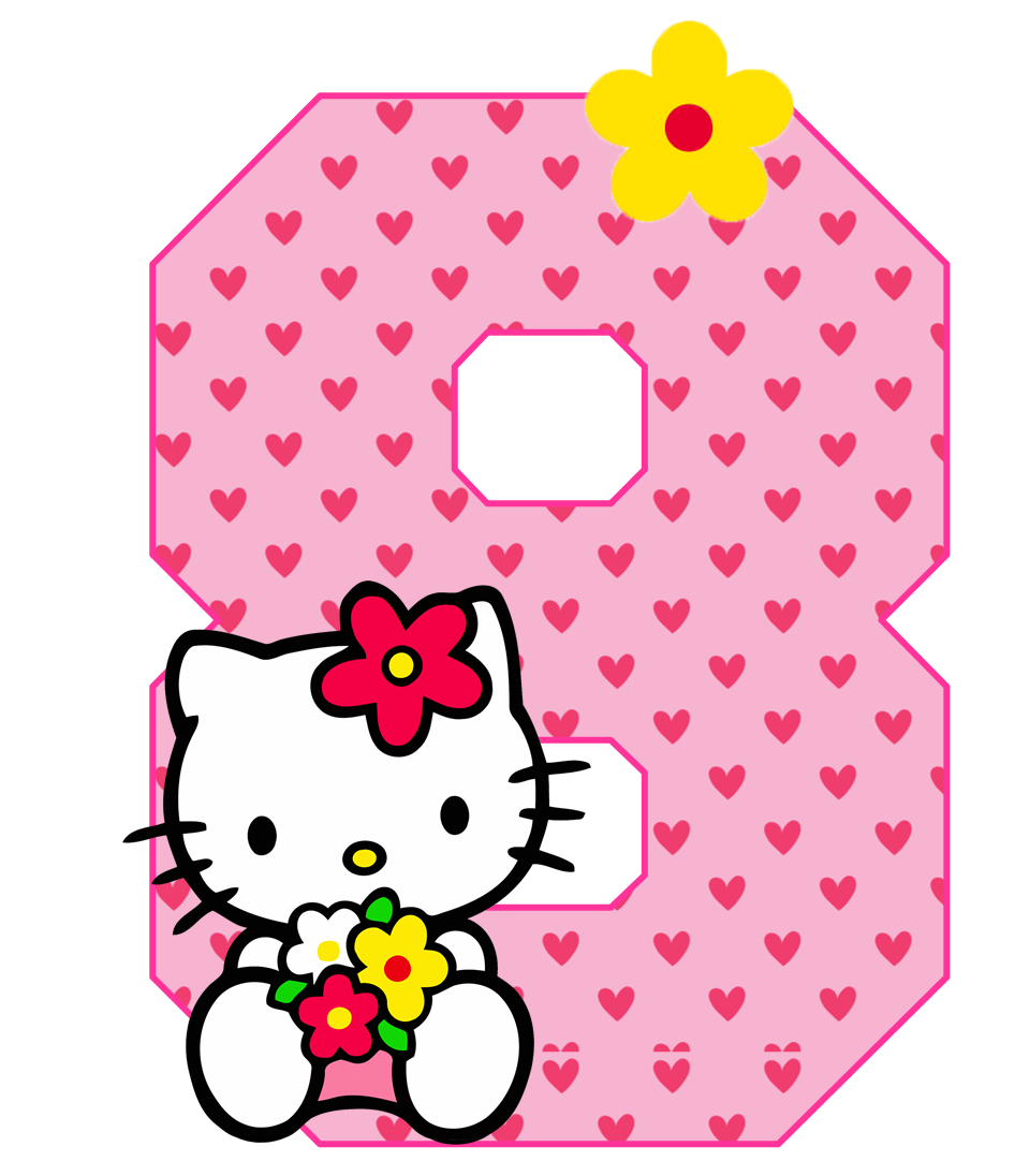 Kits imprimibles gratis : Números Hello Kitty para imprimir