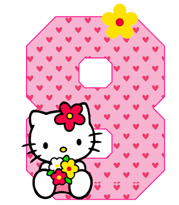 Kits imprimibles gratis : Números Hello Kitty para imprimir