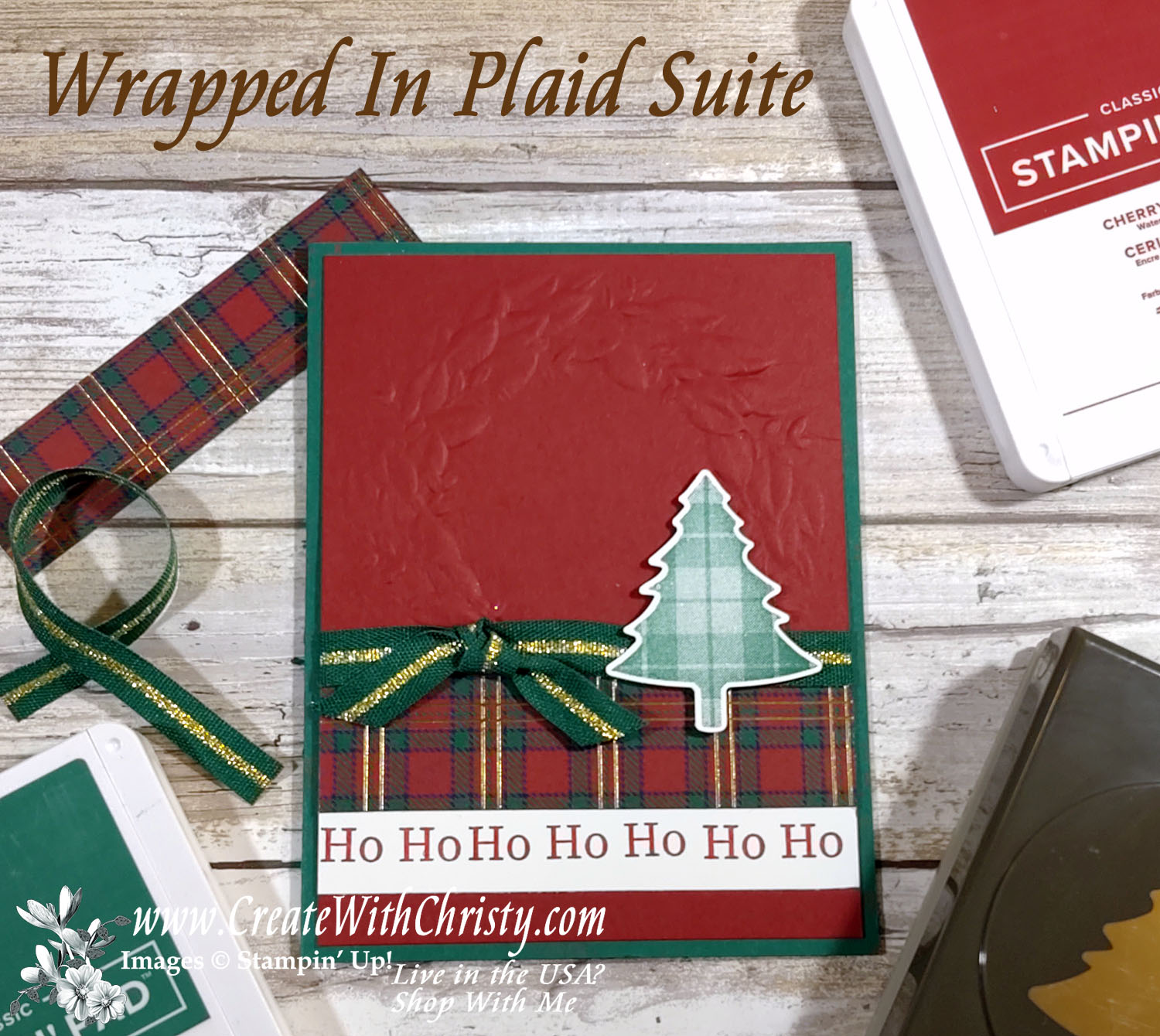 Wrapped in Plaid Suite Stamp-A-Stack Card [Create With Christy]