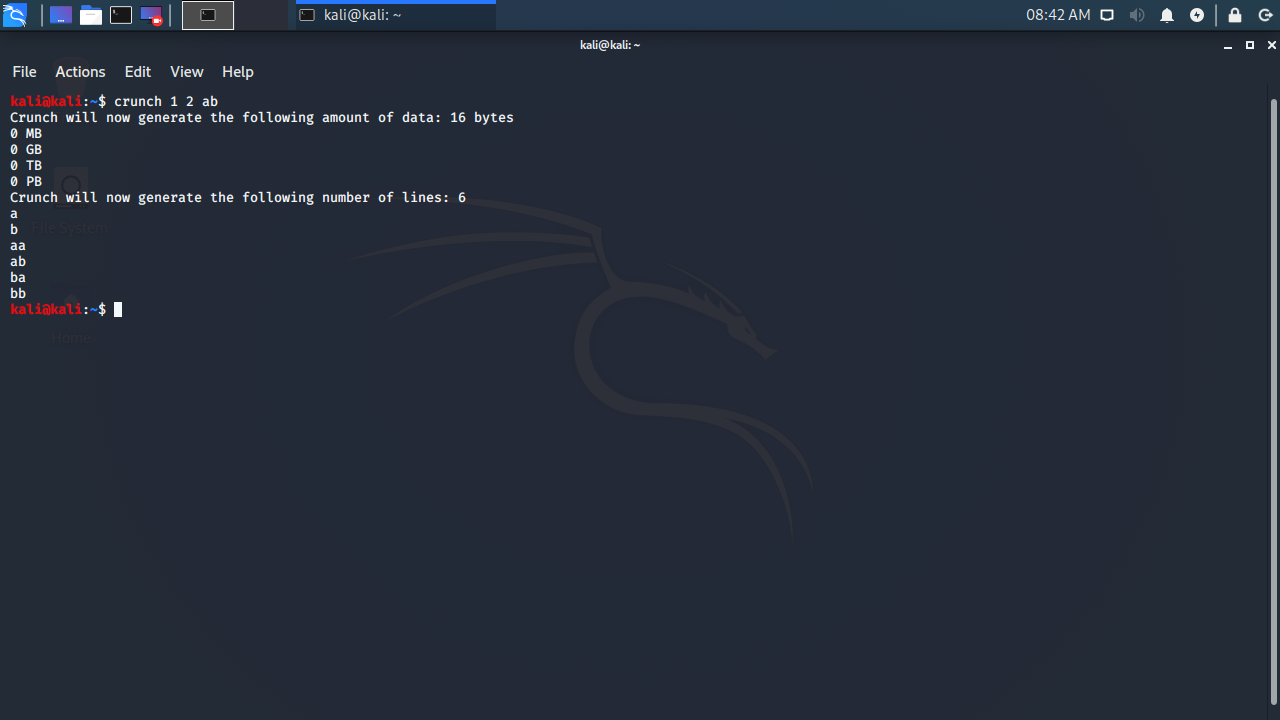 Information Technology: Kali Linux: Creare una wordlist con Crunch