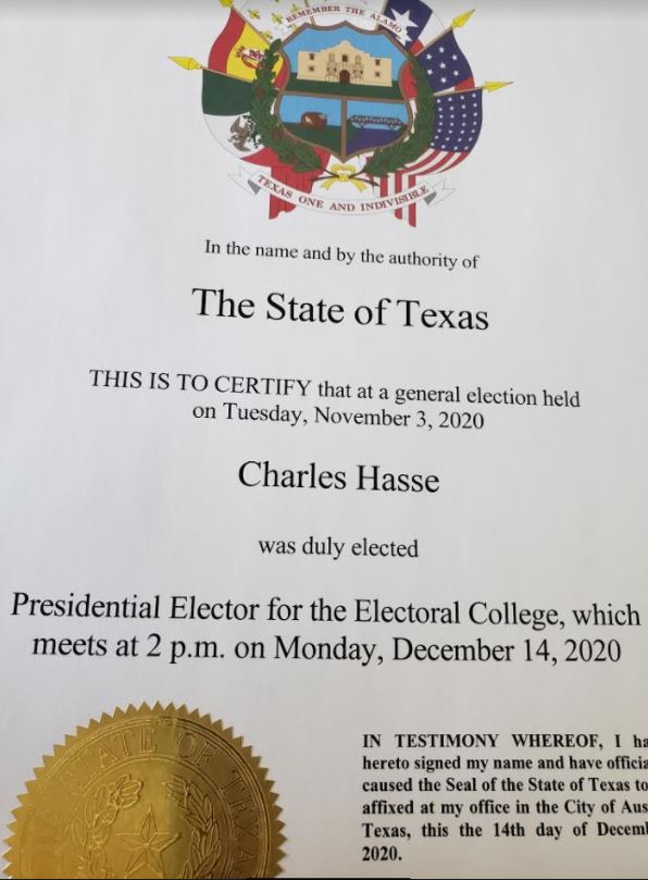 EL RRUN RRUN: OUR MAN IN AUSTIN: TAD HASSE CASTS HIS VOTE FOR TRUMP