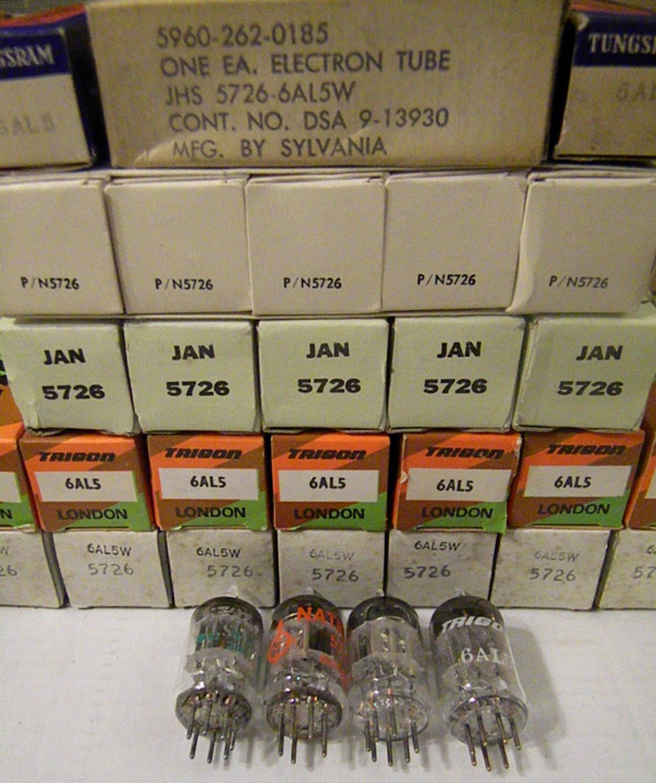 NOS Tube Store: EB91/6AL5/5726/CV8169/CV140/D77/EAA91 Assortments