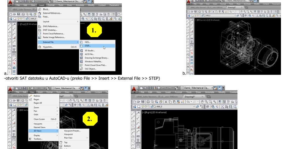damir-filip: Tutorial AutoCAD - How to convert 3D-STP STEP file to 2D ...