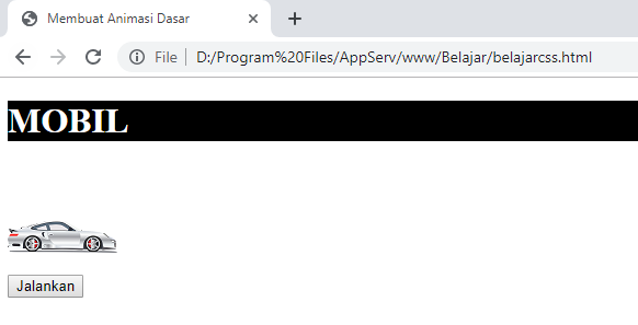 MEMBUAT ANIMASI TAHAP DASAR YANG MENCAKUP HTML, CSS, DAN JAVASCRIPT