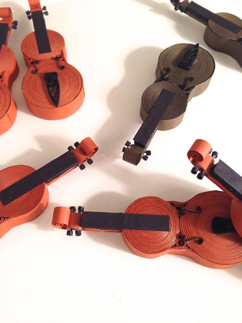 Make a Miniature Quilled Violin or Cello