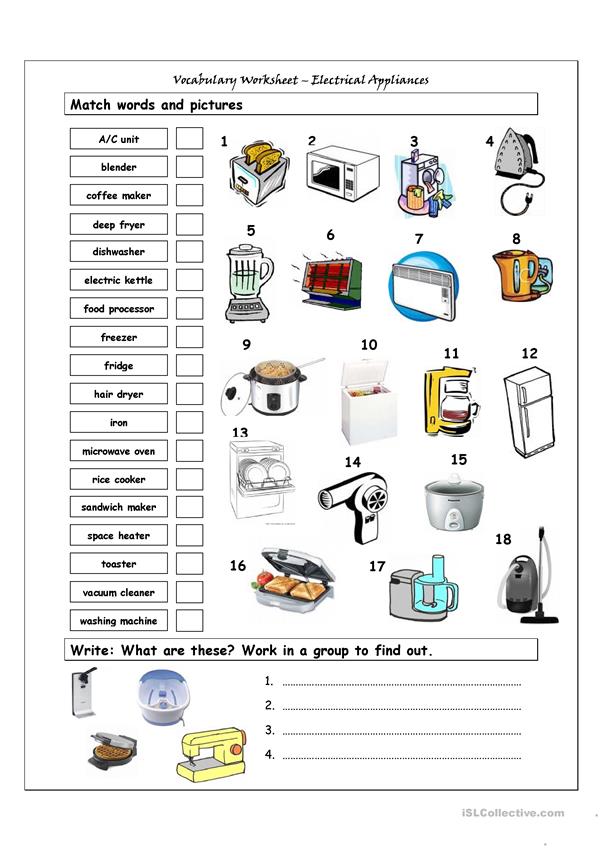 Teacher Rosa: ELECTRODOMESTICOS