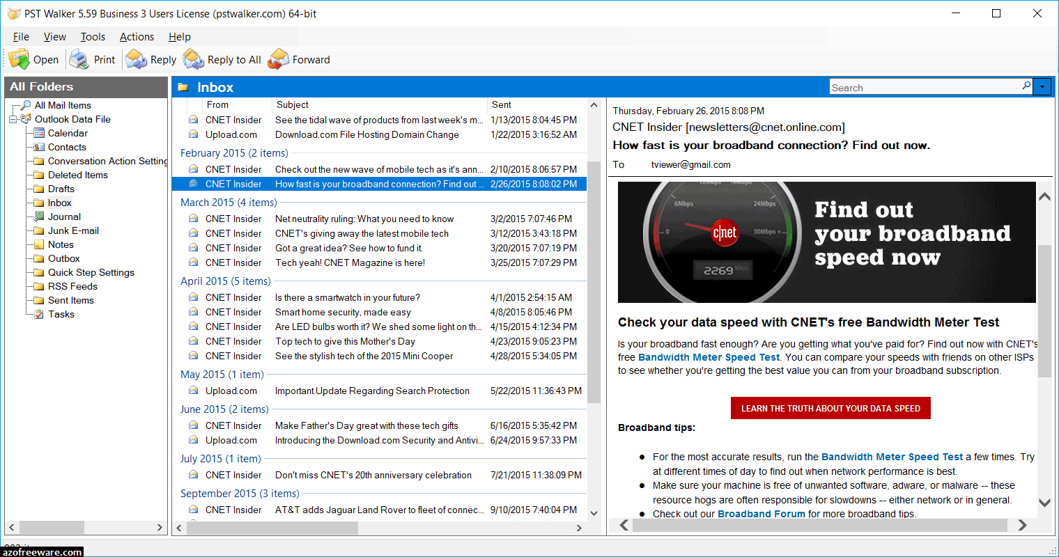 PST Walker 6.08 免安裝版 - 免裝Outlook即可閱讀PST檔郵件 - 阿榮福利味 - 免費軟體下載