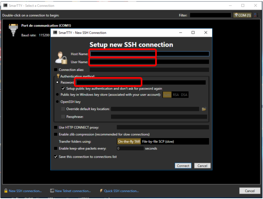 SSH client : SmarTTY