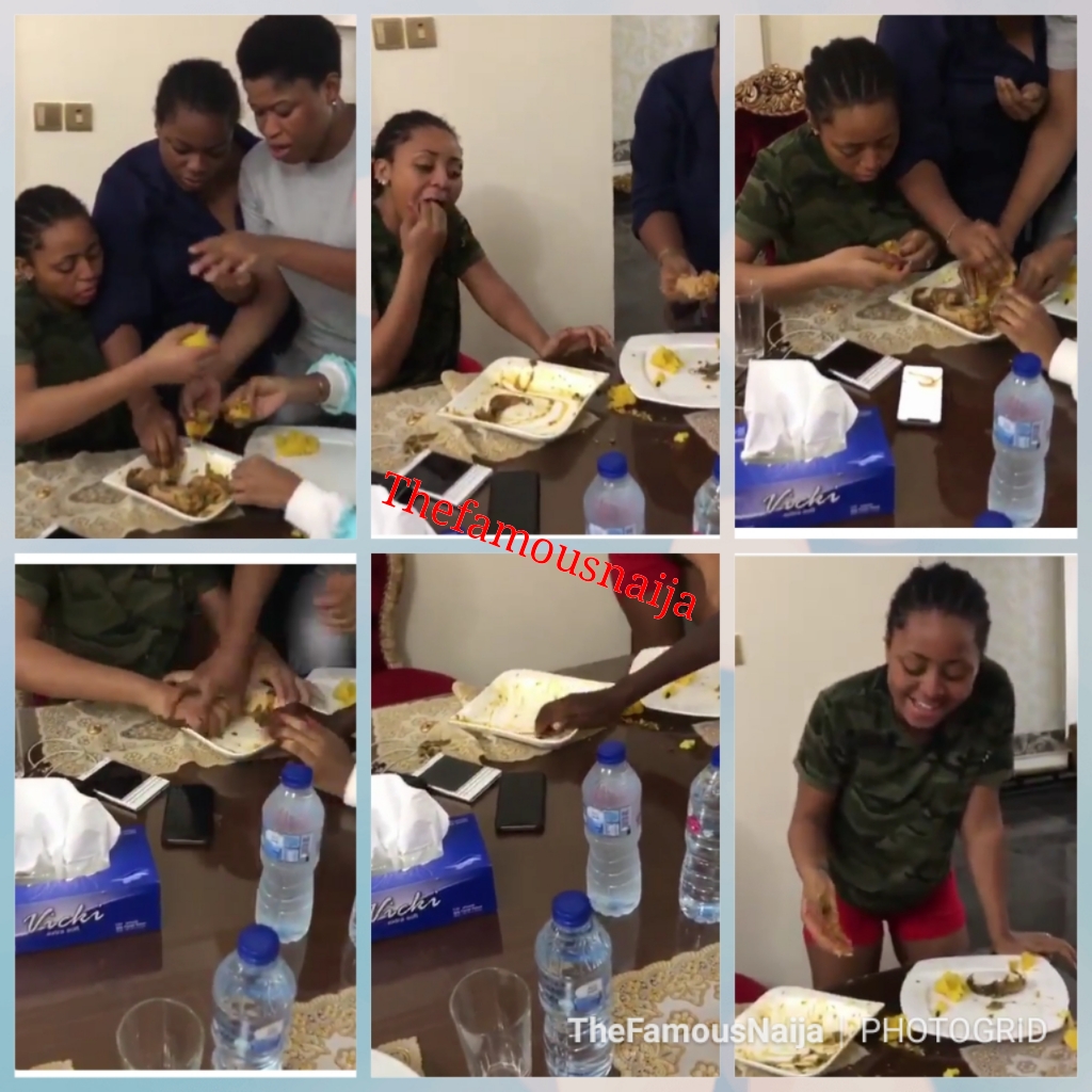 Video Of Regina Daniels Dragging Food With Her Siblings And Relatives ...