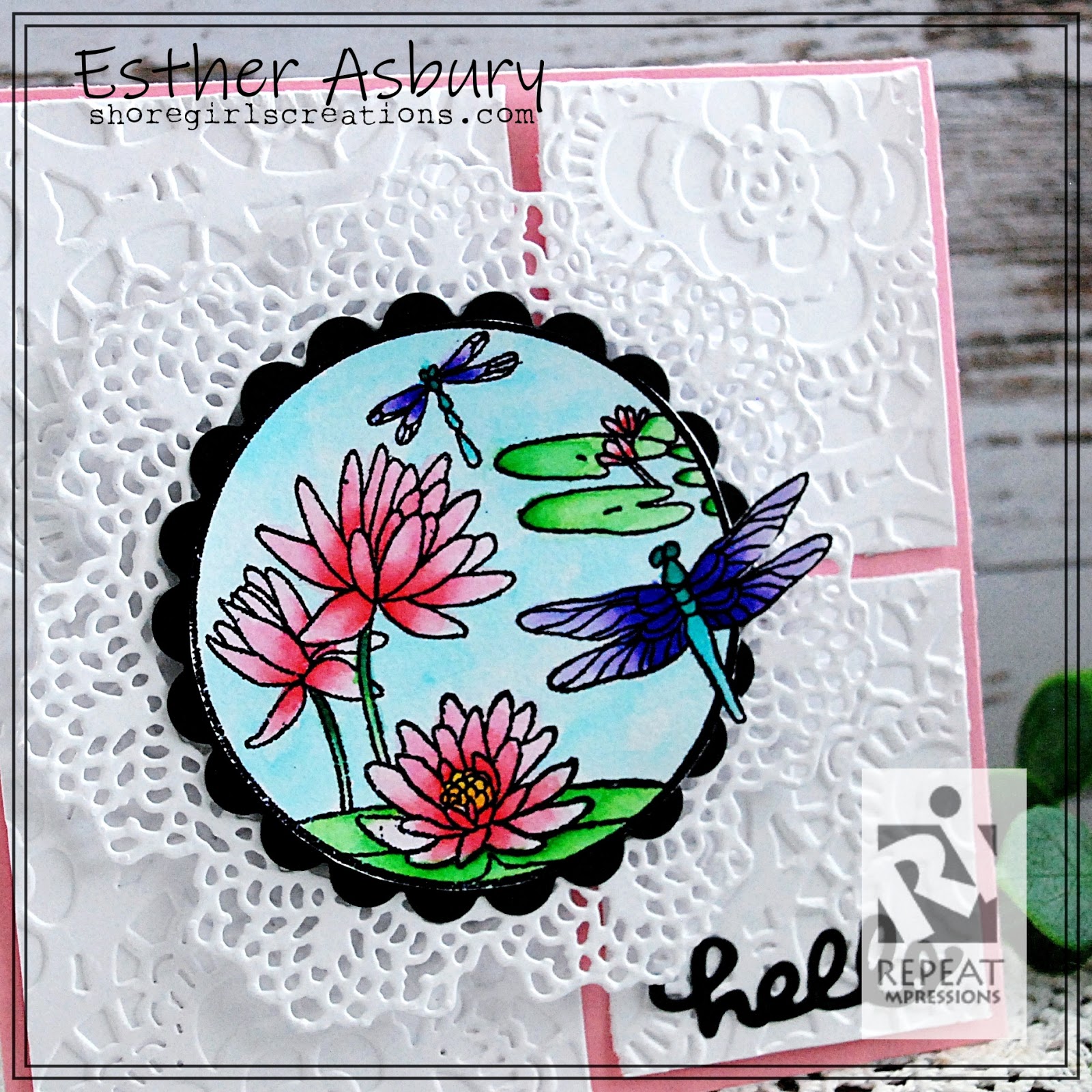 Shoregirl's Creations: Water Lilies & Dragonflies