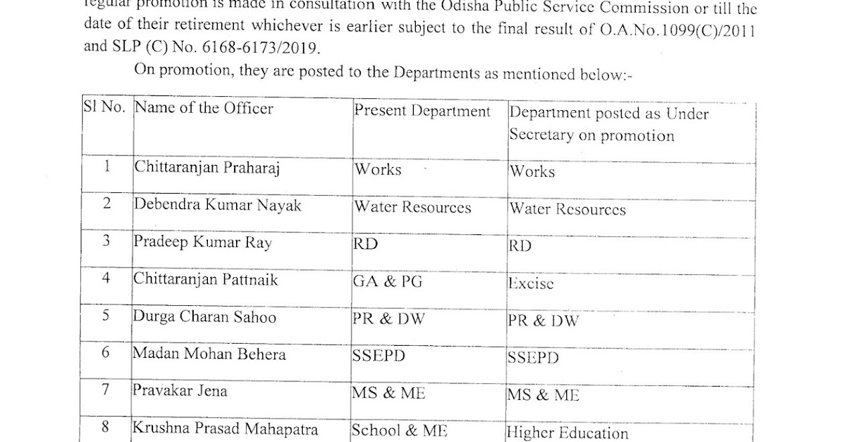 OSS TODAYS: Promotion of 25 Desk Officers to the Rank of Under Secretary