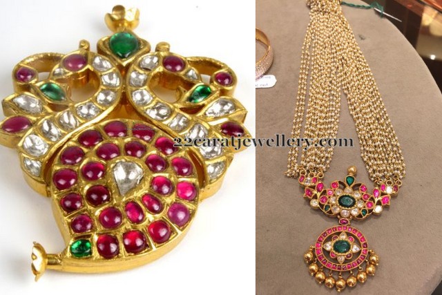 Basara Pearl Mala with Kundan Locket - Jewellery Designs
