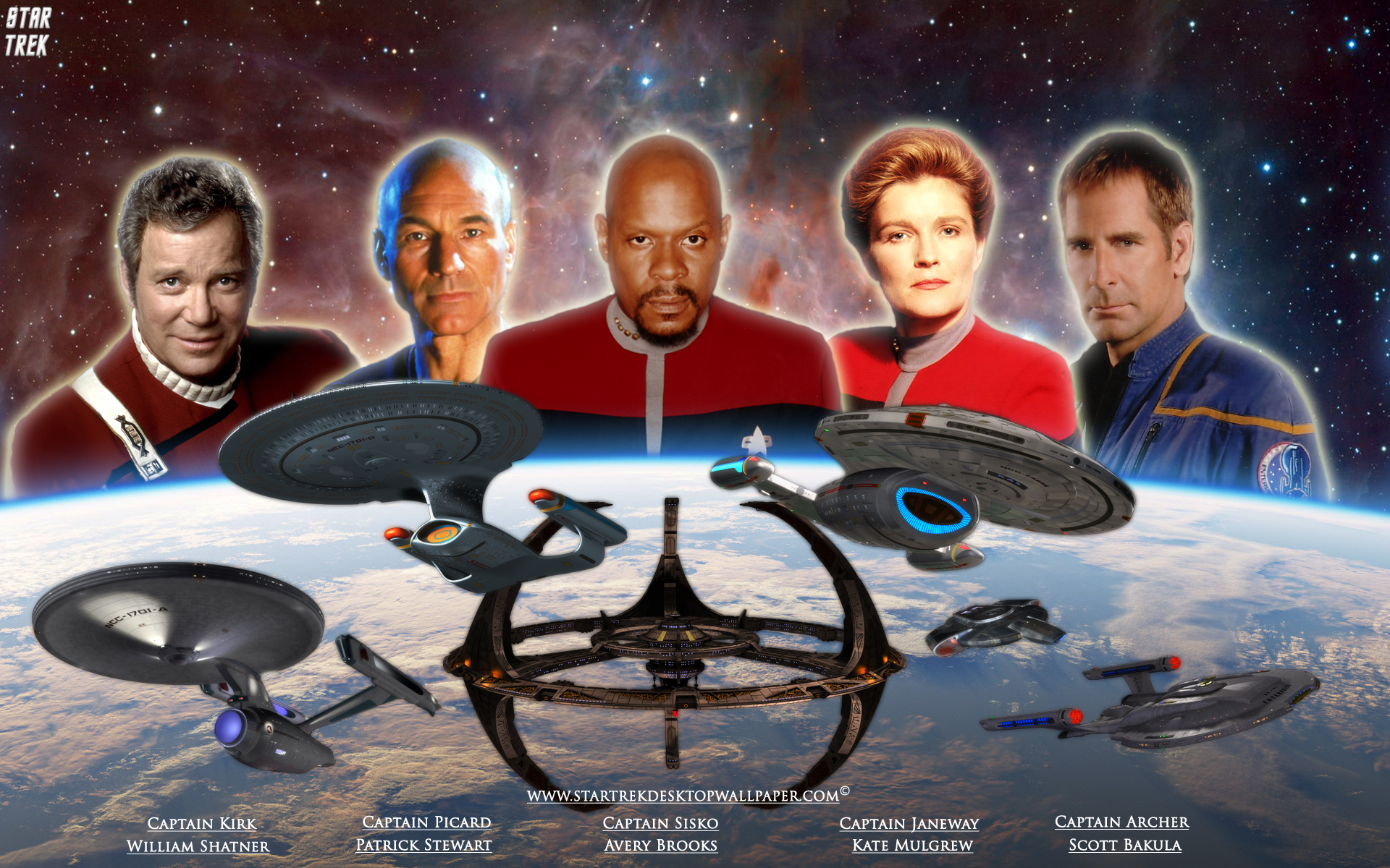 Star Trek: Star Trek Captains Desktop Wallpaper