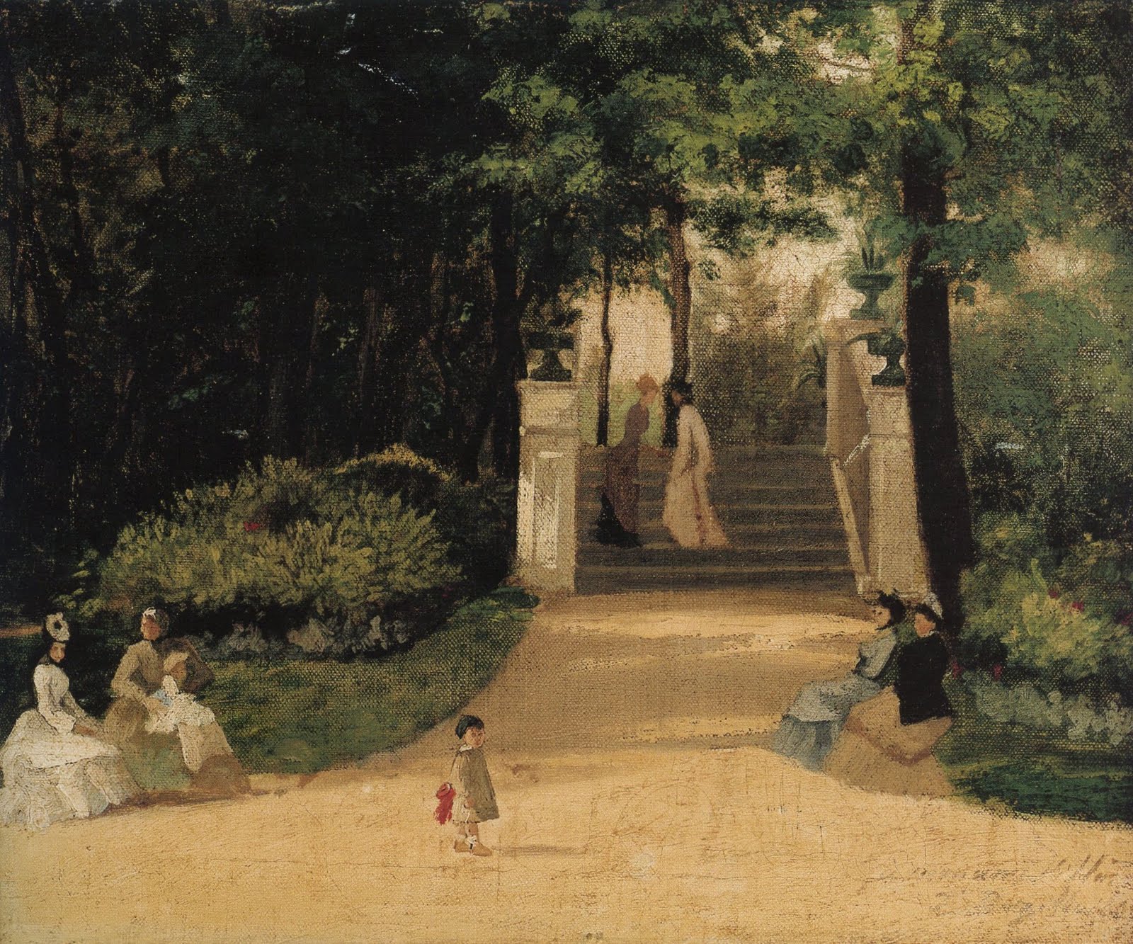 Frederic Bazille: Au jardin 1864
