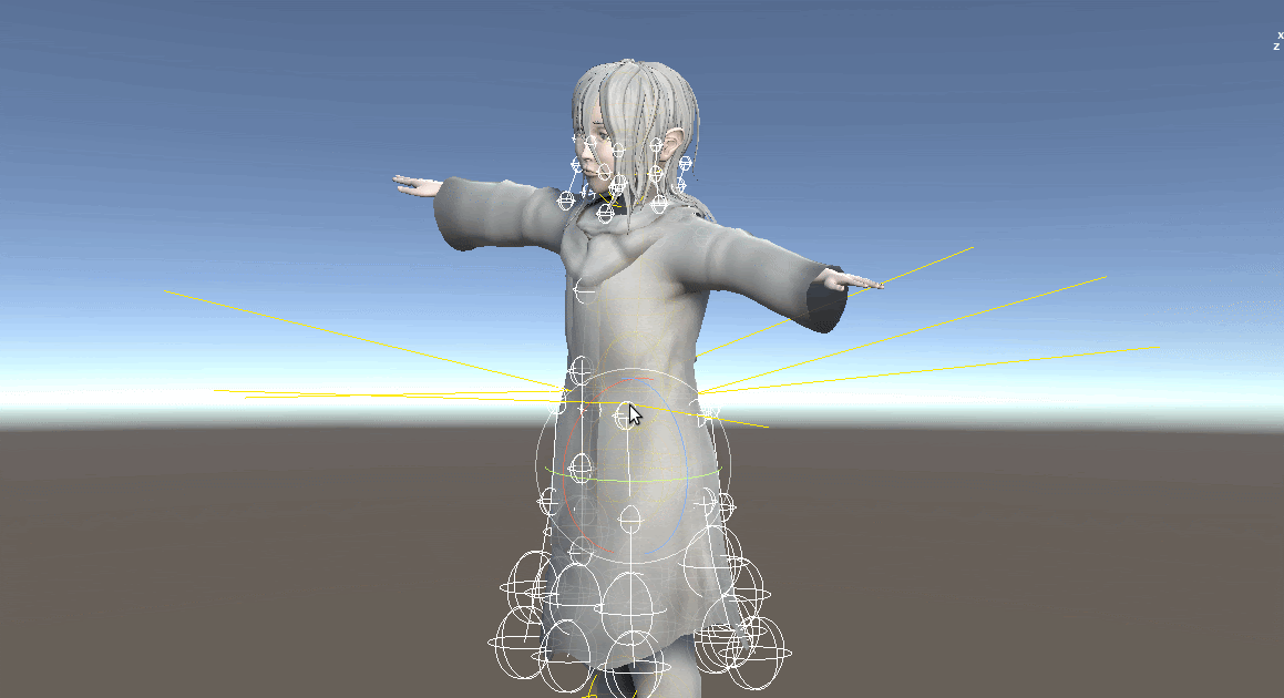 [Unity]Dynamic Plane Colliderを使った長衣の貫通防止[Dynamic Bone]