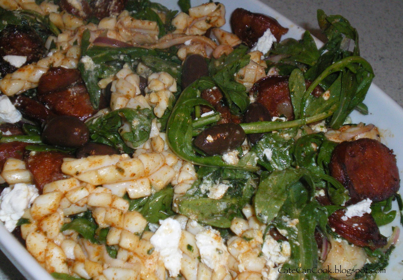 Cate Can Cook, So Can You!!: Fried Squid with Chorizo, Feta and ...