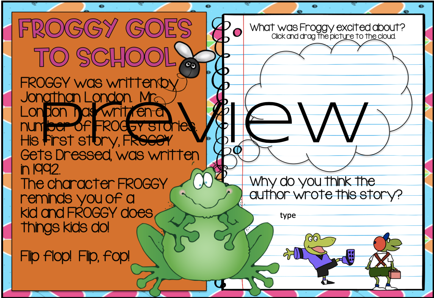 1st Grade Hip Hip Hooray!: Froggy Goes to School!