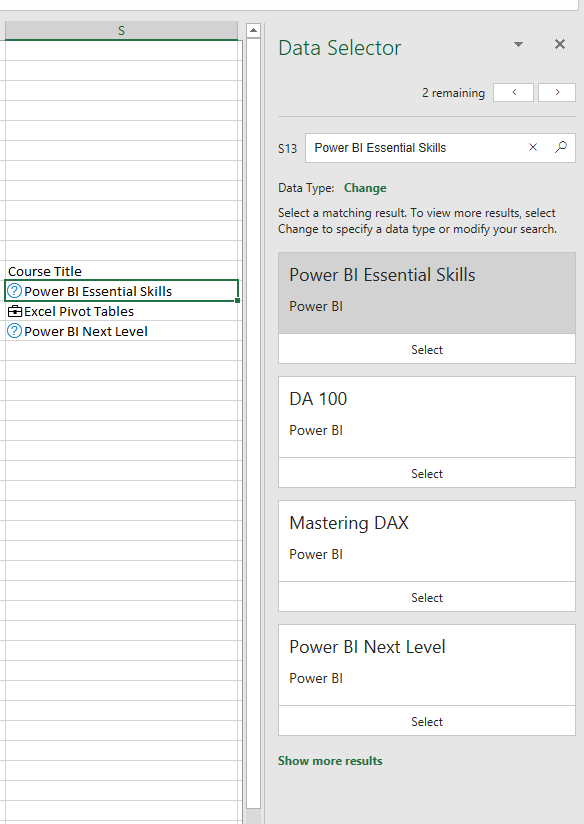 Excel with Allison: Organizational Excel Data Types