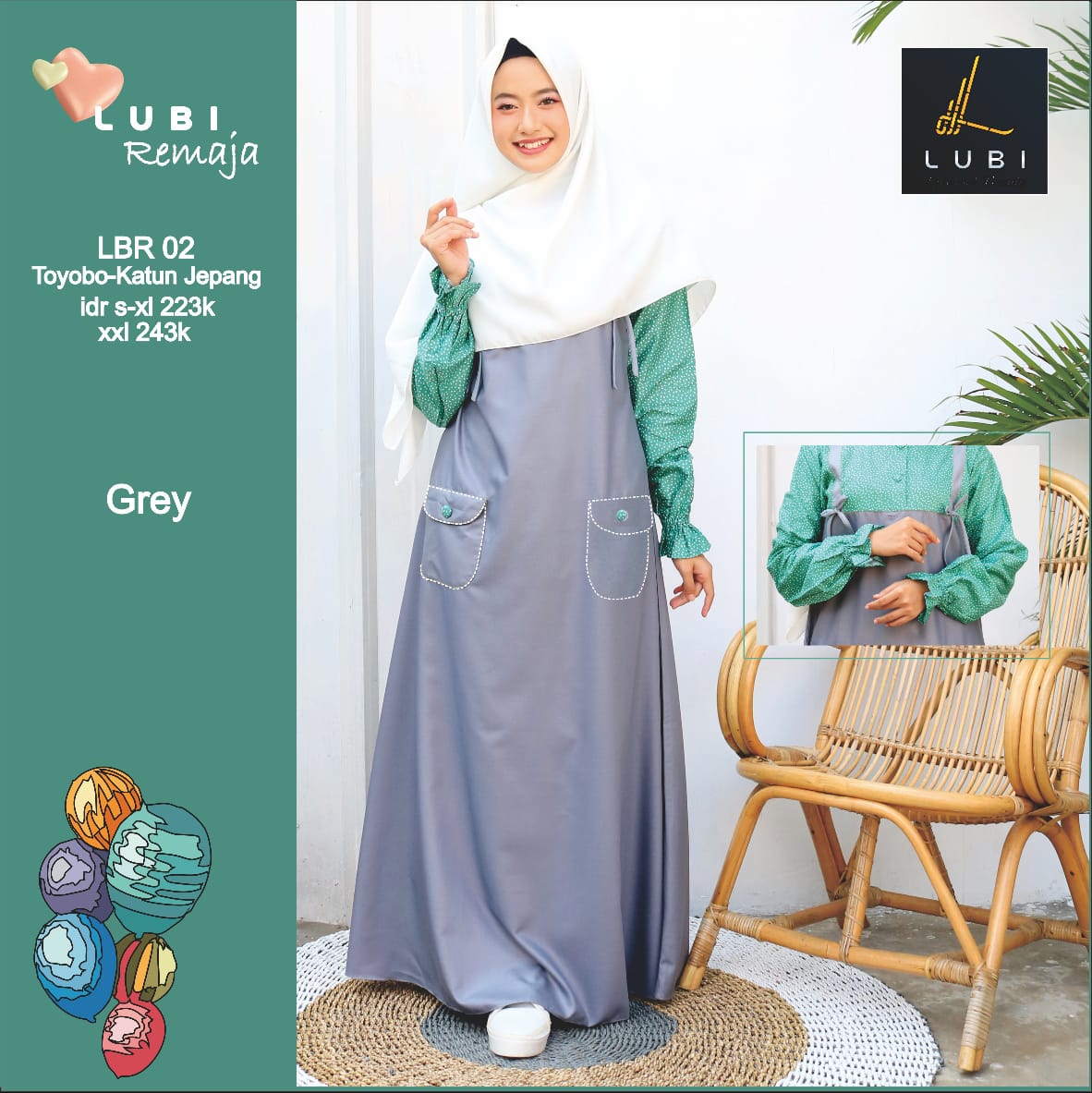 GAMIS REMAJA TERBARU LUBI LBR 01-02