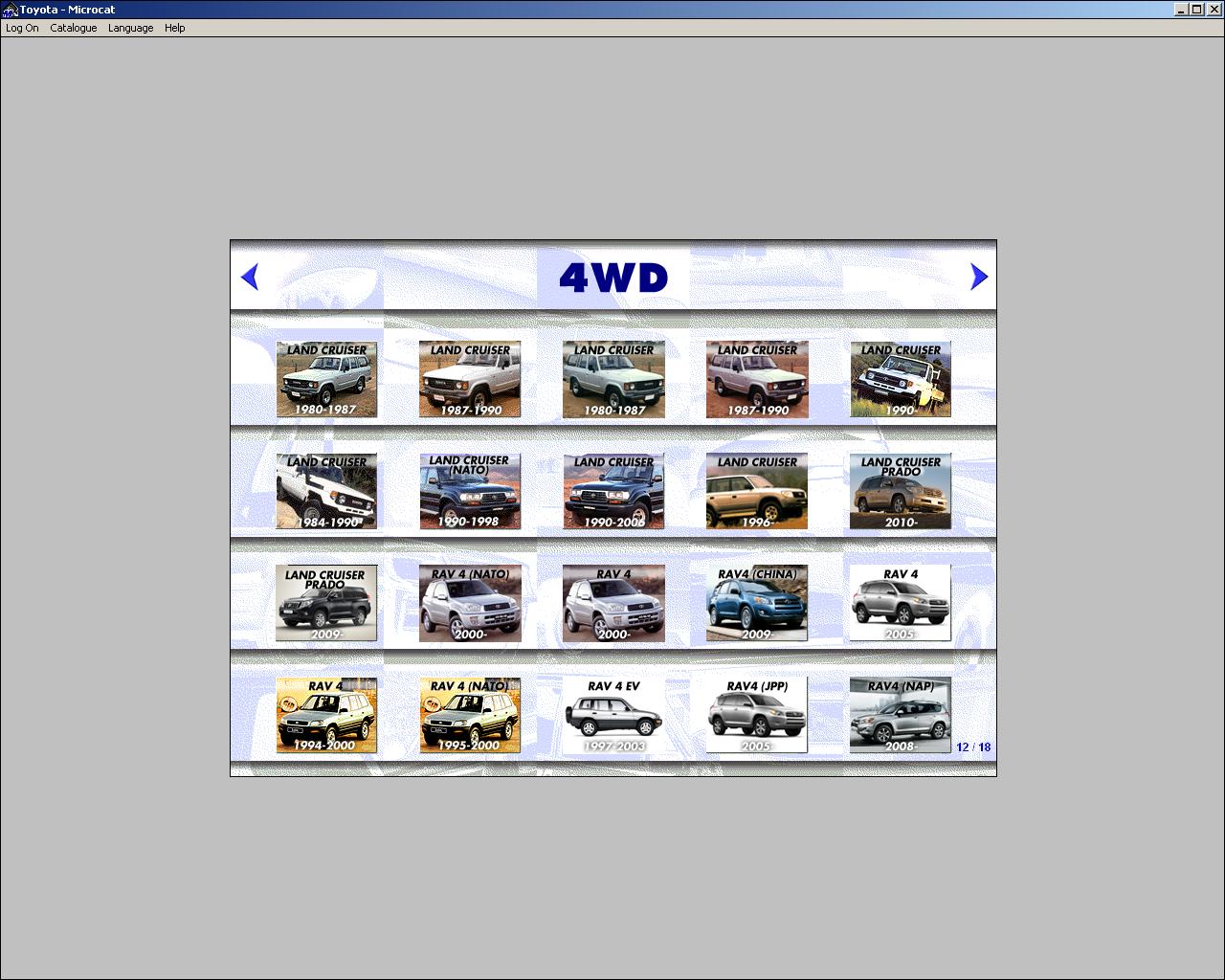 AutoParts Catalogs: TOYOTA - ALL MARKETS (Microcat)