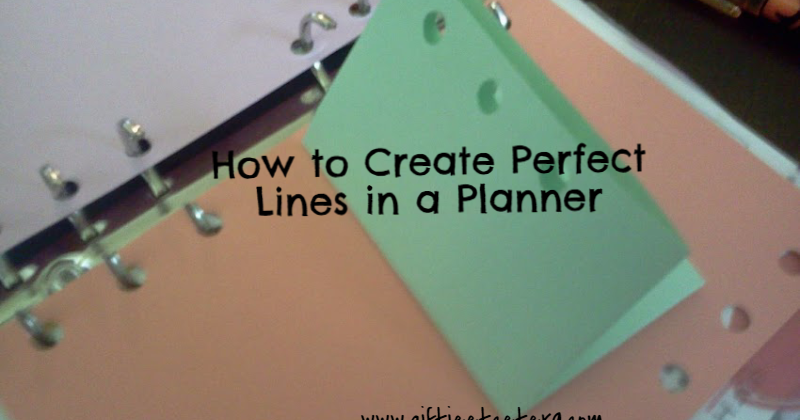 How to Create Perfect Lines in a Planner | Giftie Etcetera: How to ...