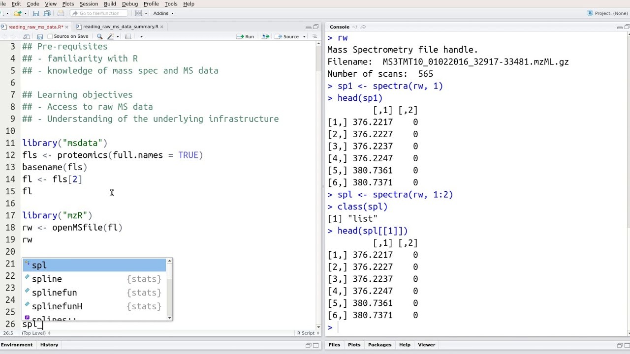 Mass spectrometry data format
