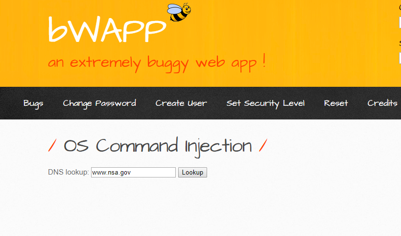 bWAPP OS Command Injection