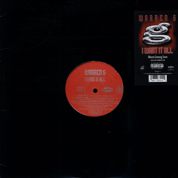 Hear Wax: Warren G - I Want It All single