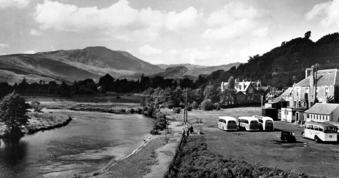 Tour Scotland: Old Photograph River Teith Callander Scotland
